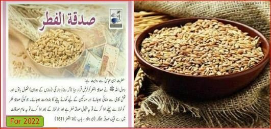 FITRANA 2022 AMOUNT IN PAKISTAN ZAKAT UL FITR AMOUNT 2022 - Bise Online